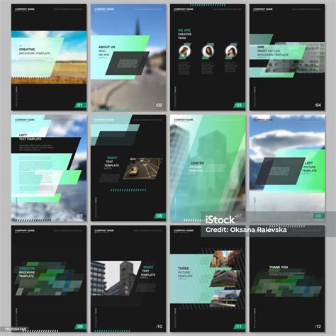 다채로운 그라데이션 기하학적 배경과 크리에이 티브 브로셔 템플릿 그린 컬러 디자인 전단지 전단지 브로셔 보고서 프레젠테이션 광고