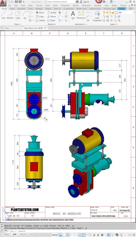 สอนการจัดหน้ากระดาษ ให้มาตราส่วนจาก 3d Model ที่สร้างจาก Autocad 3d ครับ ดูผ่านมือถือแบบเต็มจอ