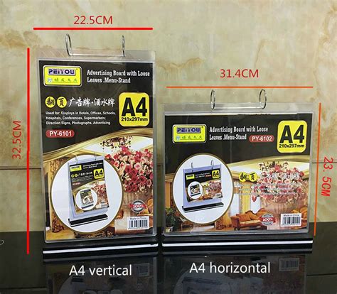 A4 210 297mm Acrylic Magnetic Sign Holder Display Vicedeal