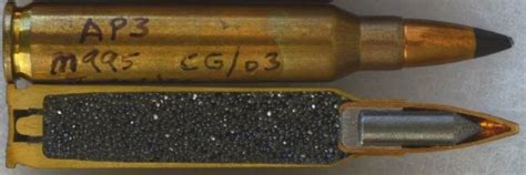 5 56 × 45 Mm M995 Ap3 Cartridge Below Cross Section Of The Round Download Scientific Diagram
