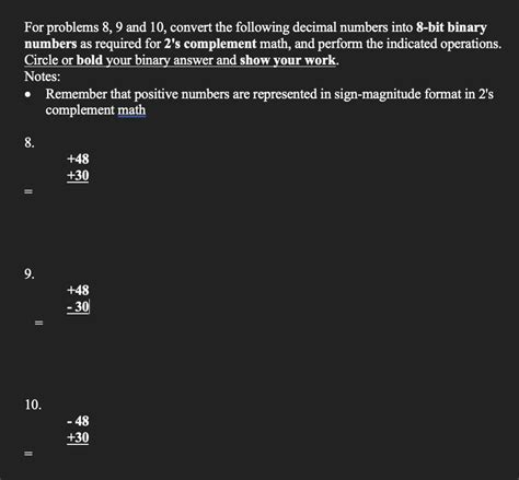 Solved For Problems 89 And 10 Convert The Following