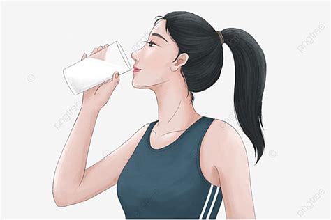 우유를 마시는 소녀 소녀 우유 젖 Png 일러스트 및 이미지 에 대한 무료 다운로드 Pngtree