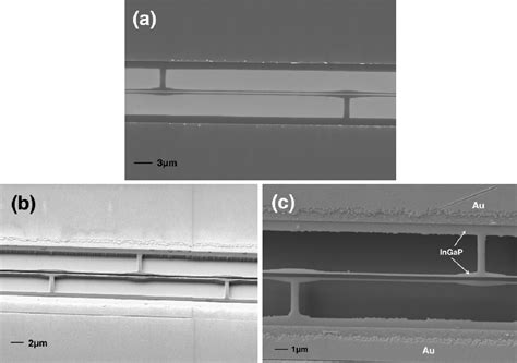 Sem Image Showing A A Section Of The Patterned Waveguide And Pillar