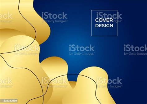 블루 골드 배경 모던 럭셔리 스타일 추상적인 배경 디자인 현대 미래 기술 배경 벡터 일러스트 유체 그라데이션 모양 컴포지션 게임 디자인 포스터 0명에 대한 스톡 벡터 아트