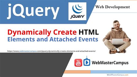 Jquery Dynamically Create Elements And Attached Events Jquery Create