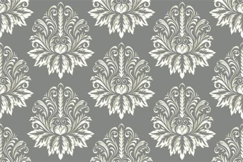 Damask Seamless Emboss Pattern Background Vintage Exquisite Floral