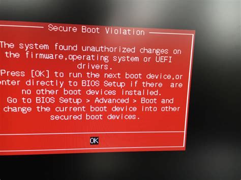 Secure Boot Violation Solutions Experts Exchange