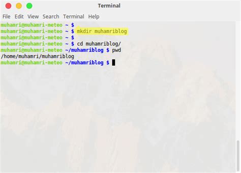 Belajar Perintah Dasar Linux Terminal Muhamri Blog