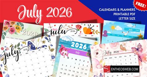 2026 Calendars Free Printable Yearly And Monthly Calendars Entheosweb
