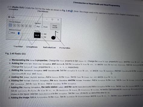 Solved 211 Radio Gui Create The Gul For The Radio As