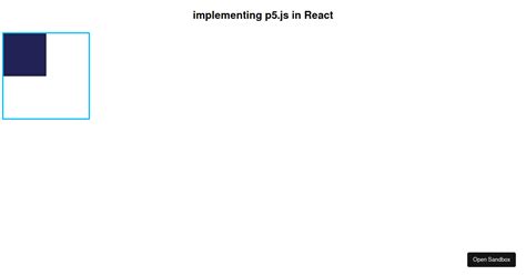 React P5js Codesandbox