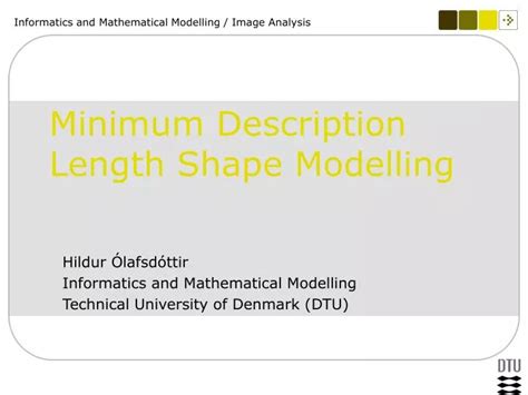 Ppt Minimum Description Length Shape Modelling Powerpoint Presentation Id4032109