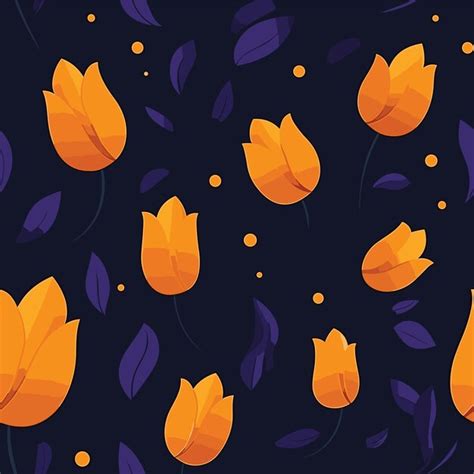 Premium Vector Seamless Colorful Tulip Pattern