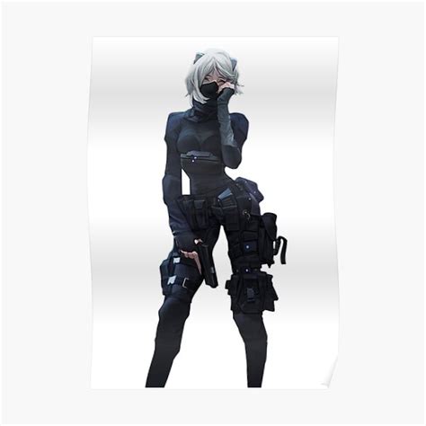 Masked Anime Girl Poster For Sale By Kittiescuties Redbubble