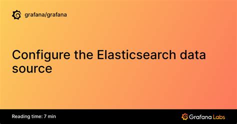 Configure The Elasticsearch Data Source Grafana Documentation
