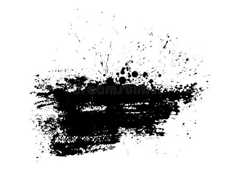 Abstract Black Blot Object Hand Drawing Not Ai Stock Vector