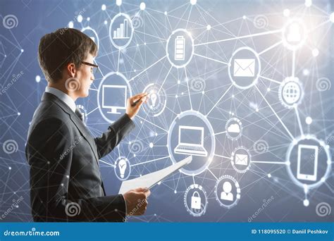 Innovation And Computing Concept Stock Photo Image Of Double Caucasian 118095520