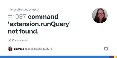 Command Extension RunQuery Not Found Issue 1087 Microsoft