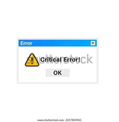Creative Operating System Message Template Error Stock Vector Royalty Free 2247804965