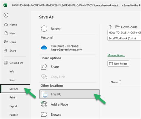 how to save a copy of an excel file original intact spreadsheeto