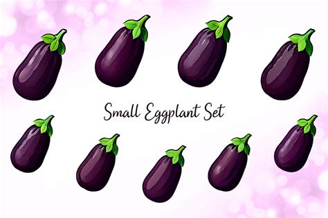 Small Eggplant Set Graphic By Artistic Vision · Creative Fabrica