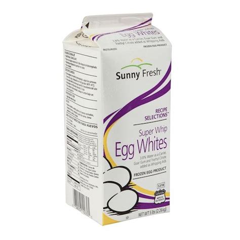 Sunny Fresh Super Whip Carton Of Liquid Egg Whites 5 Pound 6 Per