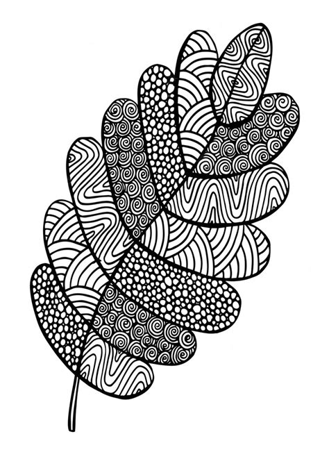 Doodle Style Leaf Vector Illustration