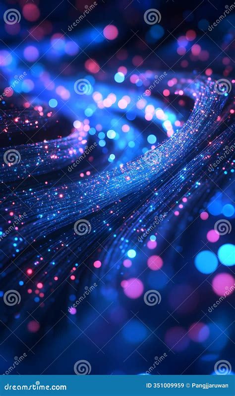 Fiber Optic Cables Glowing Brightly In A Dense Interconnected Network Where Light Pulses