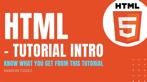 html tutorial 1 tutorial intro youtube
