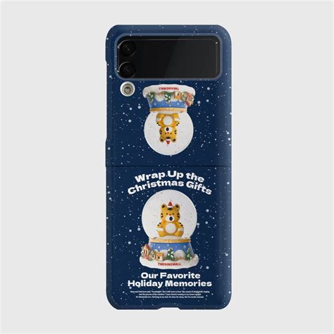 더나인몰 헤이타이거 스노우볼 Z플립 하드케이스갤럭시 제트플립 3 4 케이스 Zflip Case 커플 곰돌이 캐릭터 위시버킷