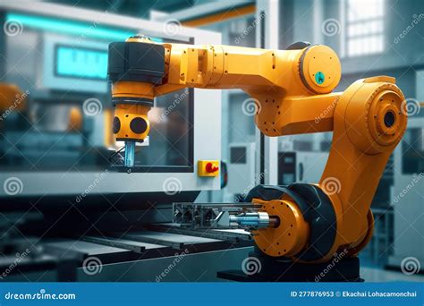Smart Industrial Automation Advanced Robotic Arm In Modern Factory