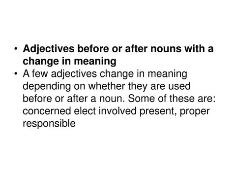 Ppt Attributive And Predicative Adjectives Powerpoint Presentation