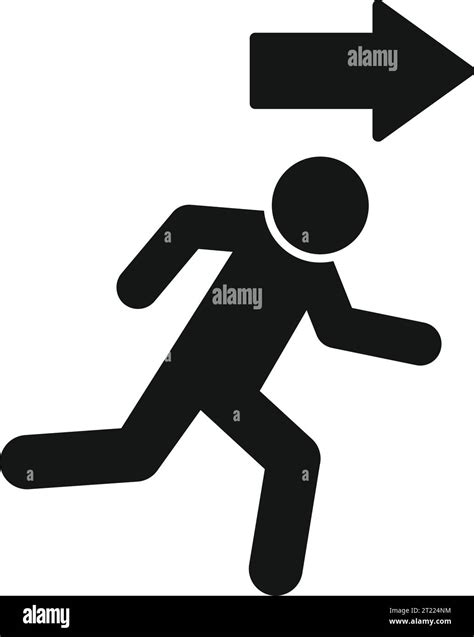 Evacuation Direction Icon Simple Vector Pull Help Alarm People Stock Vector Image And Art Alamy