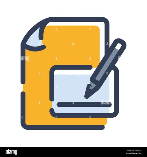 Write Document File Paper Page Letter Single Isolated Icon With Dash Or Dashed Line Style Vector