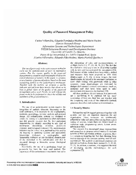 Pdf Quality Of Password Management Policy