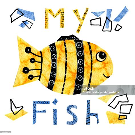 만화 물고기와 편지와 그림입니다 해양 포유류의 무리와 손 그리기 어린이 제품 인쇄 직물 배경 화면 의류 섬유 포장 심플한 모노