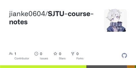 Github Jianke0604sjtu Course Notes