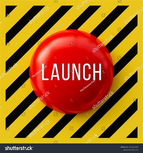 Launch Button Red Color Isolated On Stock Illustration 2212623241 Shutterstock