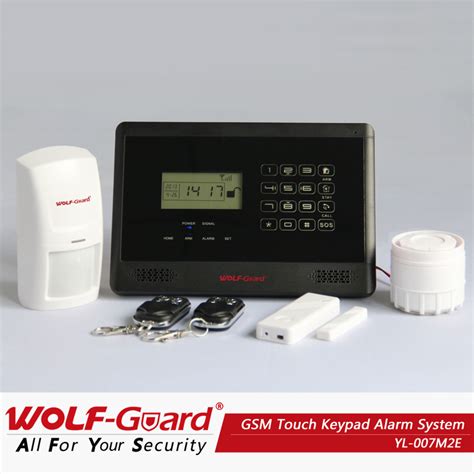 GSM Touch Keypad Alarm System With Built In Wireless Transmitter China LCD GSM Alarm System