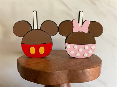 Mickey Candy Apple Minnie Candy Apple 3d Print Tiered Tray Etsy