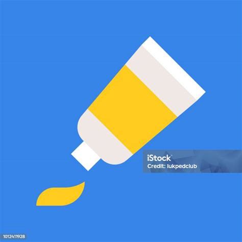 Cream Or Ointment Tube Medical And Hospital Related Flat Design Icon Set Stock Illustration
