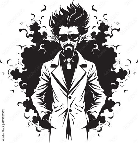 Laboratory Lunatics Mad Scientist Logo Icon Techno Wizardry Vector