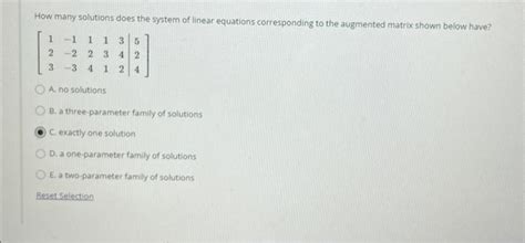 [solved] How Many Solutions Does The System Of Linear Equa