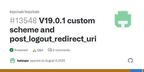 V1901 Custom Scheme And Postlogoutredirecturi · Keycloak Keycloak · Discussion 13548 · Github
