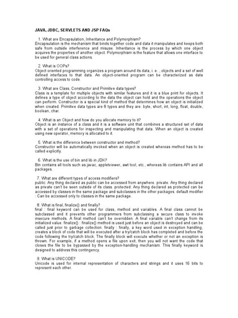 java jdbc servlets and jsp faqs pdf