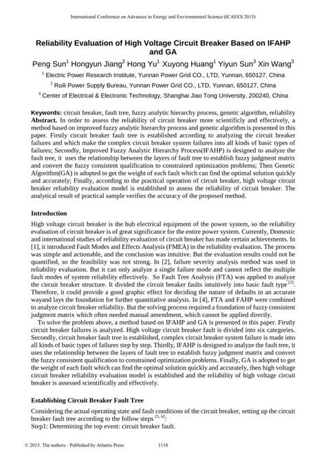 Pdf Reliability Evaluation Of High Voltage Circuit Breaker Dokumen Tips