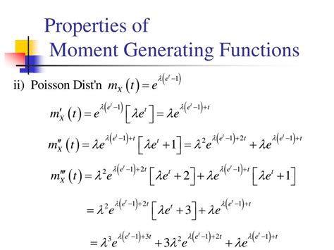 Ppt Moment Generating Functions Powerpoint Presentation Free Download Id4505741