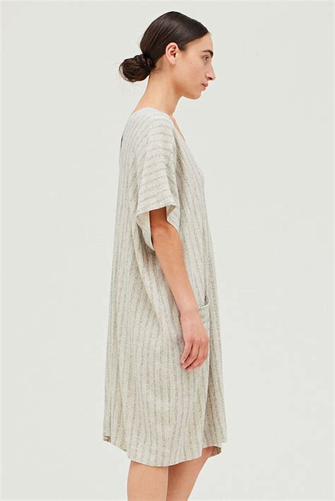 Grade And Gather Cotton Linen Stripe Dress Garmentory