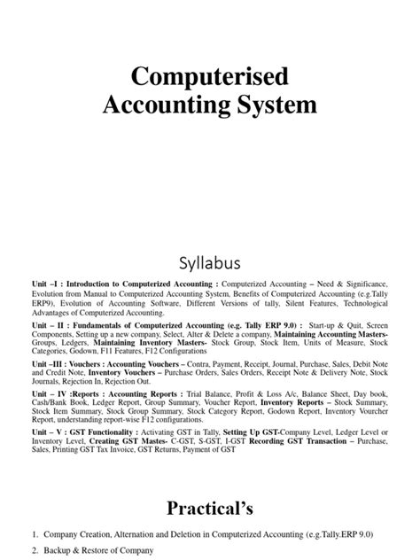 Introduction To Computerized Accounting Pdf Debits And Credits Bookkeeping
