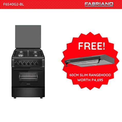 Fabriano Gas Range F6s40g2 Bl 60cm 4 Gas Burners Gas Oven Shopee